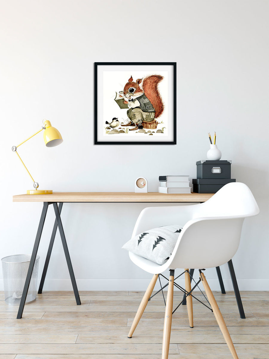 Reader Squirrel – Golden Egg Studio